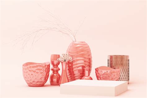 추상기하학적 모양 파스텔 핑크 색상 장면 최소한의 장식 및 소품 화장품 또는 제품 디스플레이 연단 3d 렌더링디자인 3차원 형태에 대한 스톡 사진 및 기타 이미지 Istock