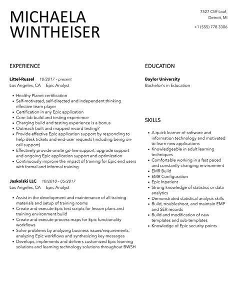 What Is An Epic Application Analyst At Bruce Earnshaw Blog