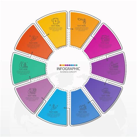 Premium Vector Basic Circle Infographic Template With 10 Steps