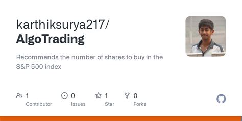 github karthiksurya217 algotrading recommends the number of shares