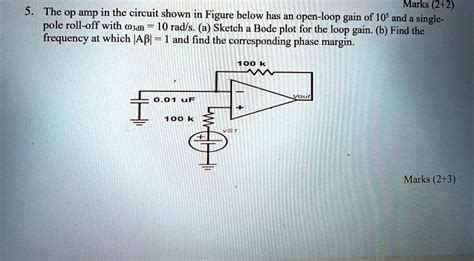Solved 5 Marks 22 The Op Amp In The Circuit Shown In Figure Below