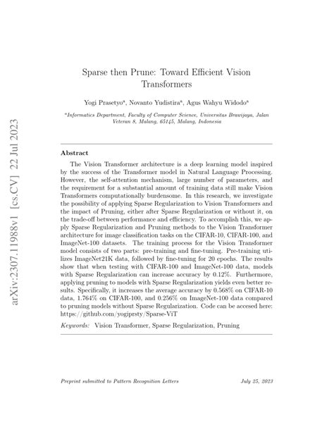 pdf sparse then prune toward efficient vision transformers