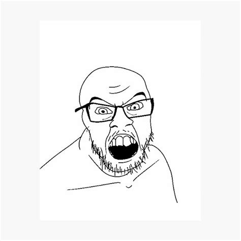 Angry Soyjak Photographic Print For Sale By Teesbypatrick Redbubble