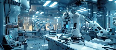 Factory Automation Robots At Work In A Modern Industrial Setting Premium Ai Generated Image