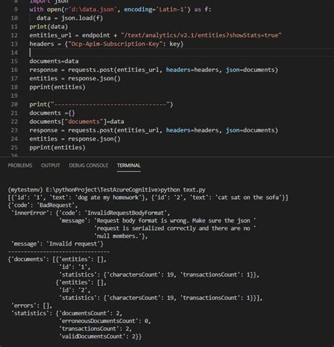 How Can I Use A JSON File As An Input To MS Azure Text Analytics Using Python Stack Overflow