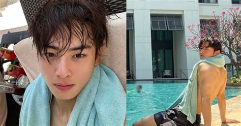 美친 수영복 자태…차은우 꽃미남의 반전 근육질 몸매