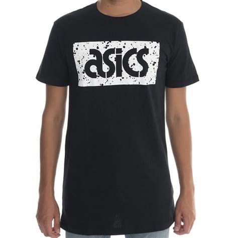 Asics Logo Black White Mens Fashion Tops And Sets Formal Shirts On
