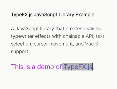 Advanced Typewriter Animation Library Typefxjs Css Script