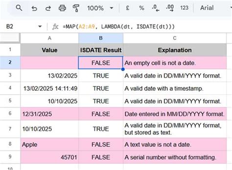 ISDATE Function And Its Best Alternative In Google Sheets