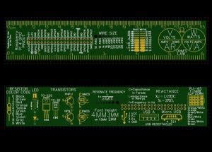 Raspberry Pi And Electronics PCB Ruler