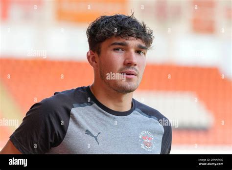 Kyle Joseph 9 Of Blackpool Arrives At The Stadium Before The Sky Bet League 1 Match Blackpool