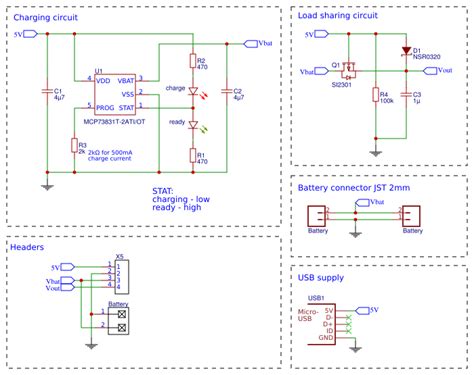 Lipo Battery Charger Mcp73831 With Load Sharing Resources Easyeda