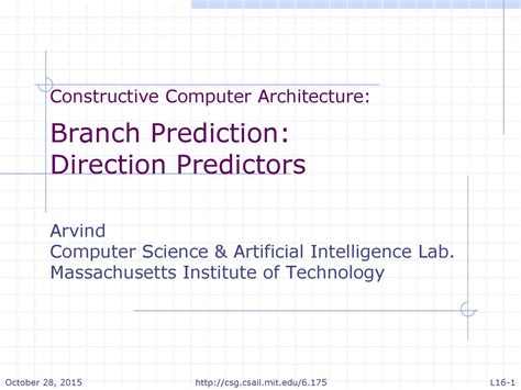 Branch Prediction Direction Predictors Ppt Download