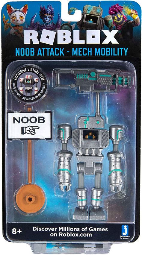 Roblox Imagination Collection Noob Attack Mech Mobility Toy Robot Figure Pack With Exclusive