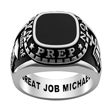 Mens Platinum Plated Genuine Stone Class Ring Mens Class Rings