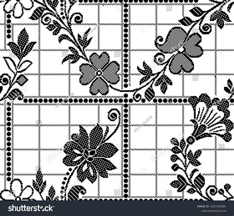 Jacquard Designs Bitmap Designs Bitmap Format Stock Illustration