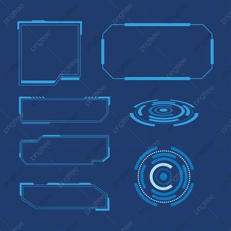 미래 지향적인 사용자 인터페이스 일러스트레이션 디자인 템플릿 접촉 벡터 행성 Png 일러스트 및 벡터 에 대한 무료