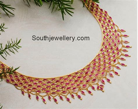 Ravishing Ruby Necklace Indian Jewellery Designs