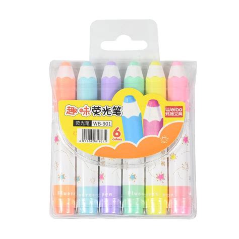 6 Pcslot Mini Highlighter Pen Marker Pens Kawaii Grandado