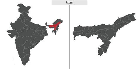 Assam Map Vector Art Icons And Graphics For Free Download