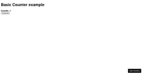 Basic Counter Example Codesandbox Basic Counter Example Codesandbox
