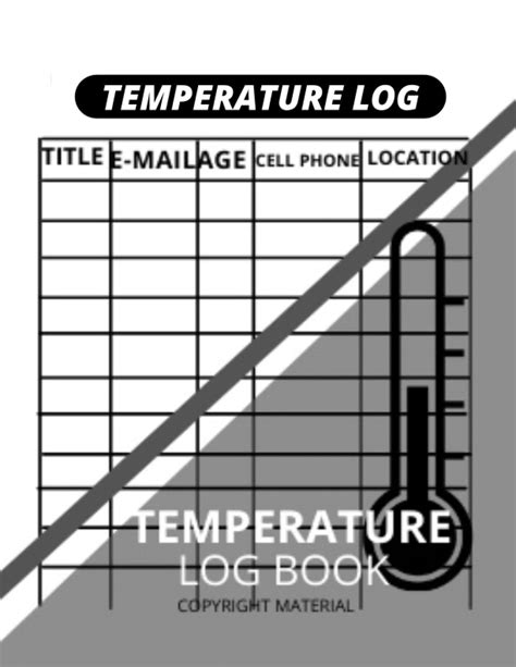 Buy Temperature Log Food Temperature Log Sheets Daily Temperature Log