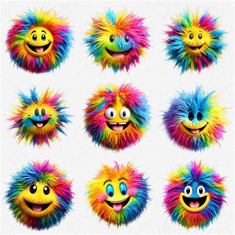 Colorful Smiley Face Emoji Png Happy Face Emotion Clipart And Stickers