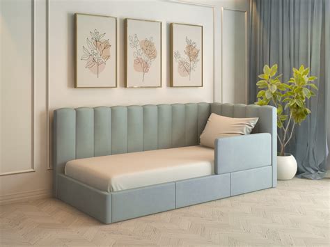 Купити кутове ліжко «Скандинавія з підйомним механізмом на ніжках ЛЕВ в інтернет магазині