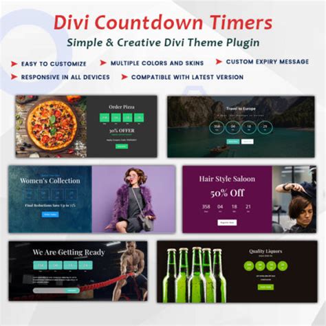 Divi Countdown Timers Pennyblack Templates