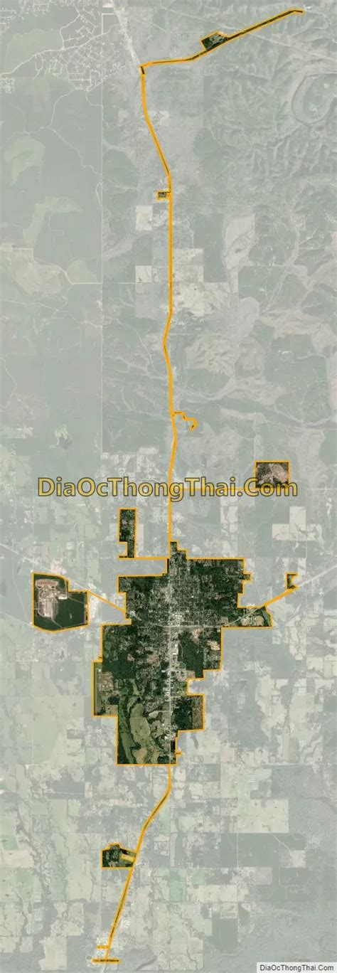 Map Of Broken Bow City Oklahoma