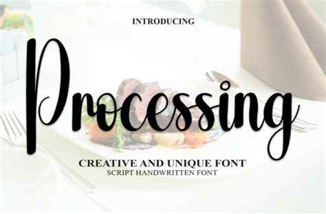 processing script font download free font