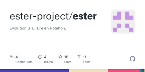 Github Ester Projectester Evolution Stellaire En Rotation
