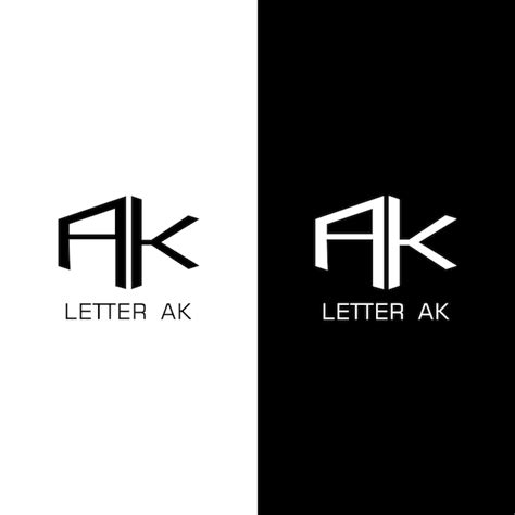 Premium Vector Letter Logo Black And White Design Vector