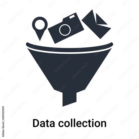 Data Collection Icon Vector Sign And Symbol Isolated On White Background Data Collection Logo