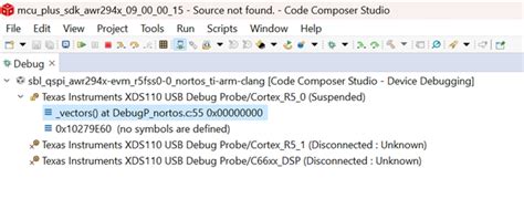 AWR EVM How To Debug The SBL In The SDK Sensors Forum Sensors TI E E Support Forums