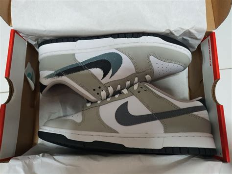 Nike Dunk Low Stencil Swoosh Mens Fashion Footwear Sneakers On