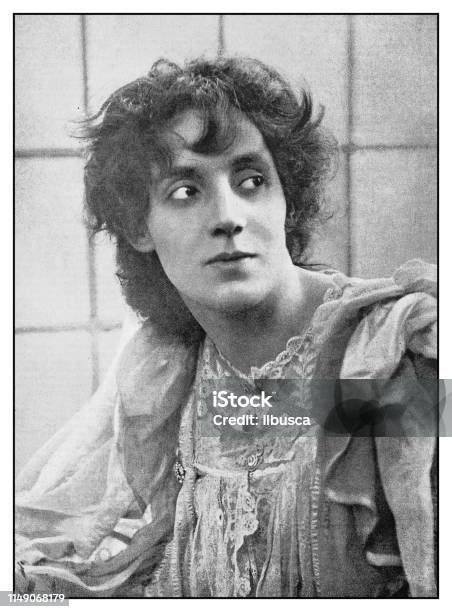 Antique Photo Patrick Campbell Stock Illustration Download Image Now