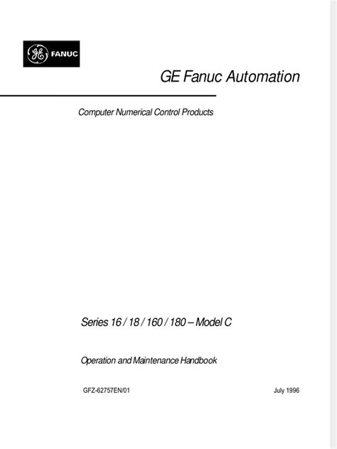 Dokumen Tips Fanuc 1618 C Operation Maintenance Handbook Pdf Numerical Control Backup