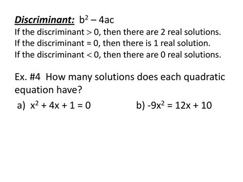 2 2 Solving Quadratic Equations Algebraically Ppt Download