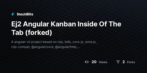 Ej2 Angular Kanban Inside Of The Tab Forked StackBlitz