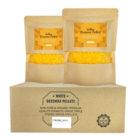 Eijoahzi Yellow Beeswax Pellets 6lb Pure Bulk Organic