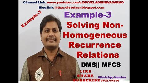 Example 3 Solving Non Homogeneous Recurrence Relation Solving Recurrence Relations Mfcs
