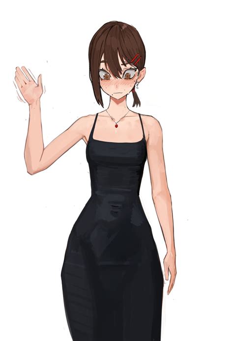 Tefi Blum Higashiyama Kobeni Chainsaw Man Absurdres Highres 1girl Black Dress Blush