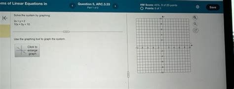 Solved Solve The System By Graphing 2x Y 210x 5y 10 Use The