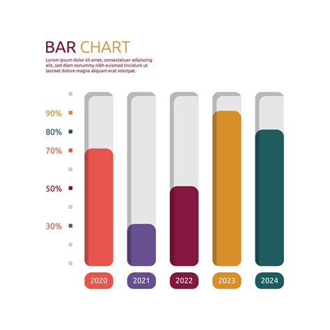 Bar Graphic Chart Statistic Data Infographic Template 9304111 Vector