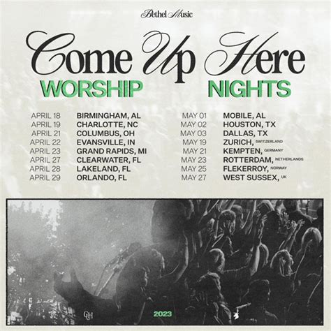 Bethel Music To Host Come Up Here Worship Nights” This Spring