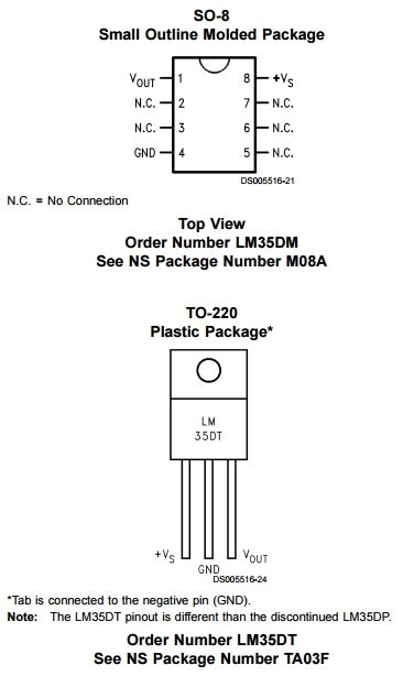 Lm35dm Electronic Integrated Circuit Precision Centigrade Temperature Sensors