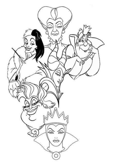 Disney Villains Coloring Sheets