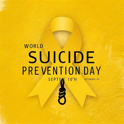World Suicide Prevention Day Awareness And Support Ribbon In Orange And