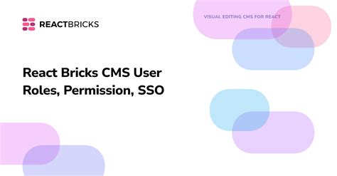 React Bricks Cms User Roles Permission Sso